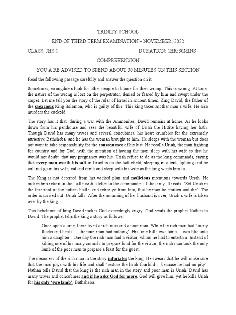 King David's Sin and Downfall: An Analysis of the Biblical Story of ...