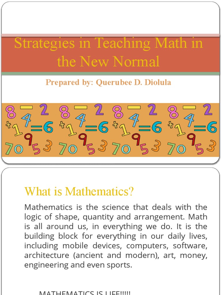 Math Teaching Strategies for the New Normal | PDF | Educational ...