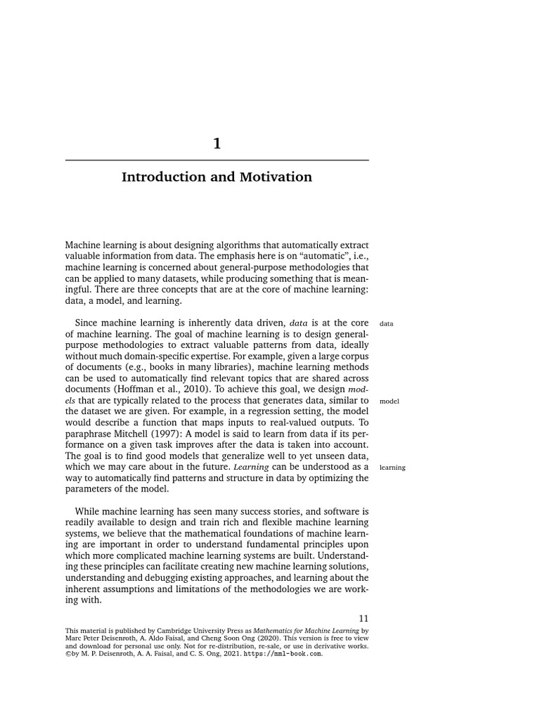 Mml-Book 6 | PDF | Machine Learning | Learning