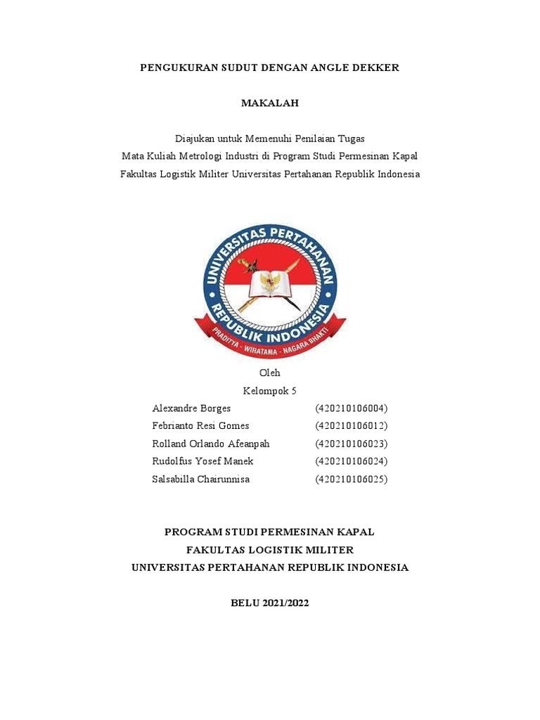 Angle Dekkor-Metrologi Inds | PDF