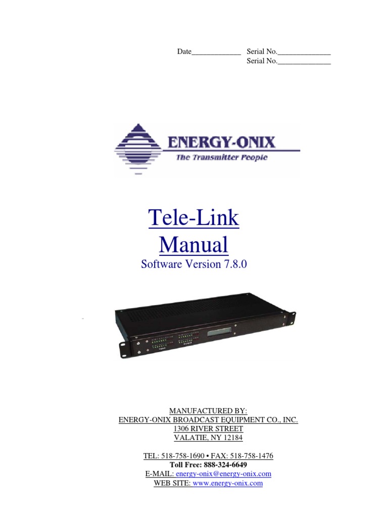 Energy Onix Tele Link | Download Free PDF | Ip Address | Domain Name System