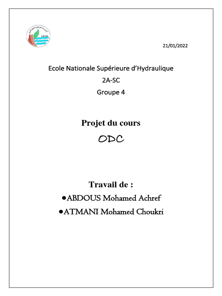 Projet de Cours OODC | PDF