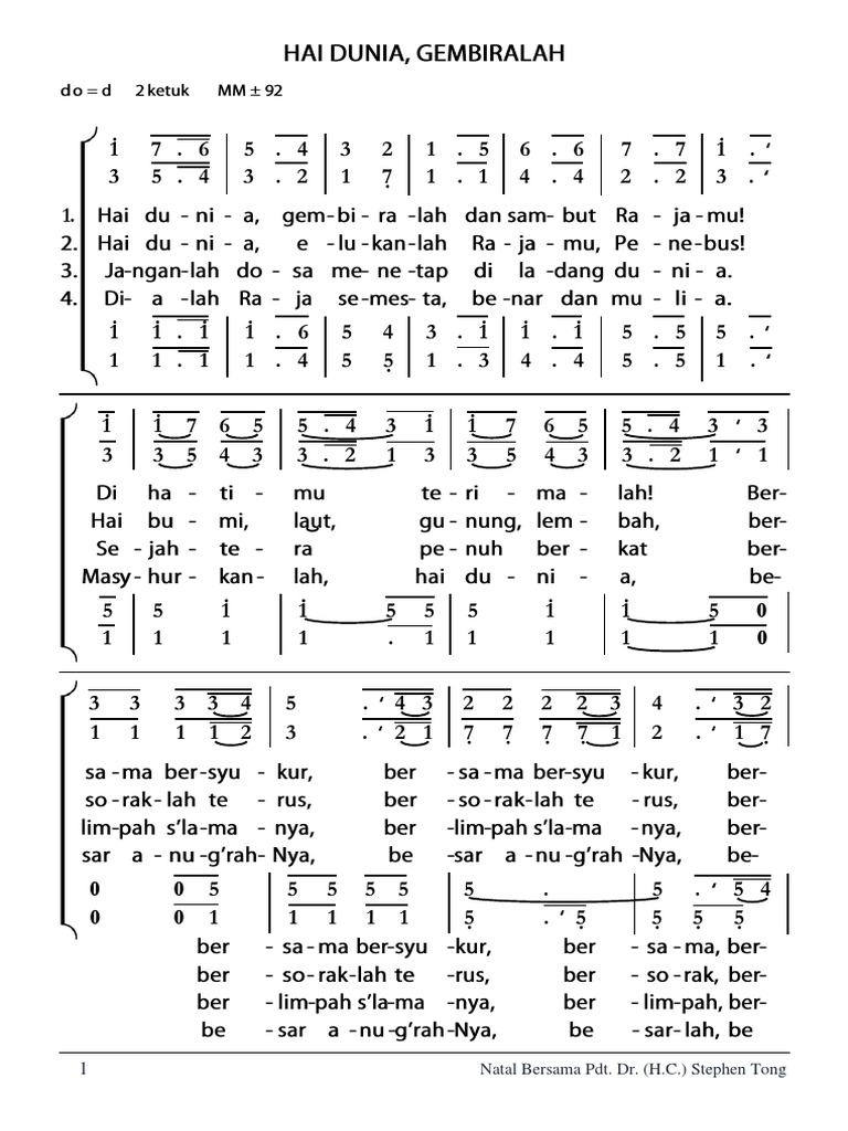 PADUS - Hai Dunia, Gembiralah | PDF