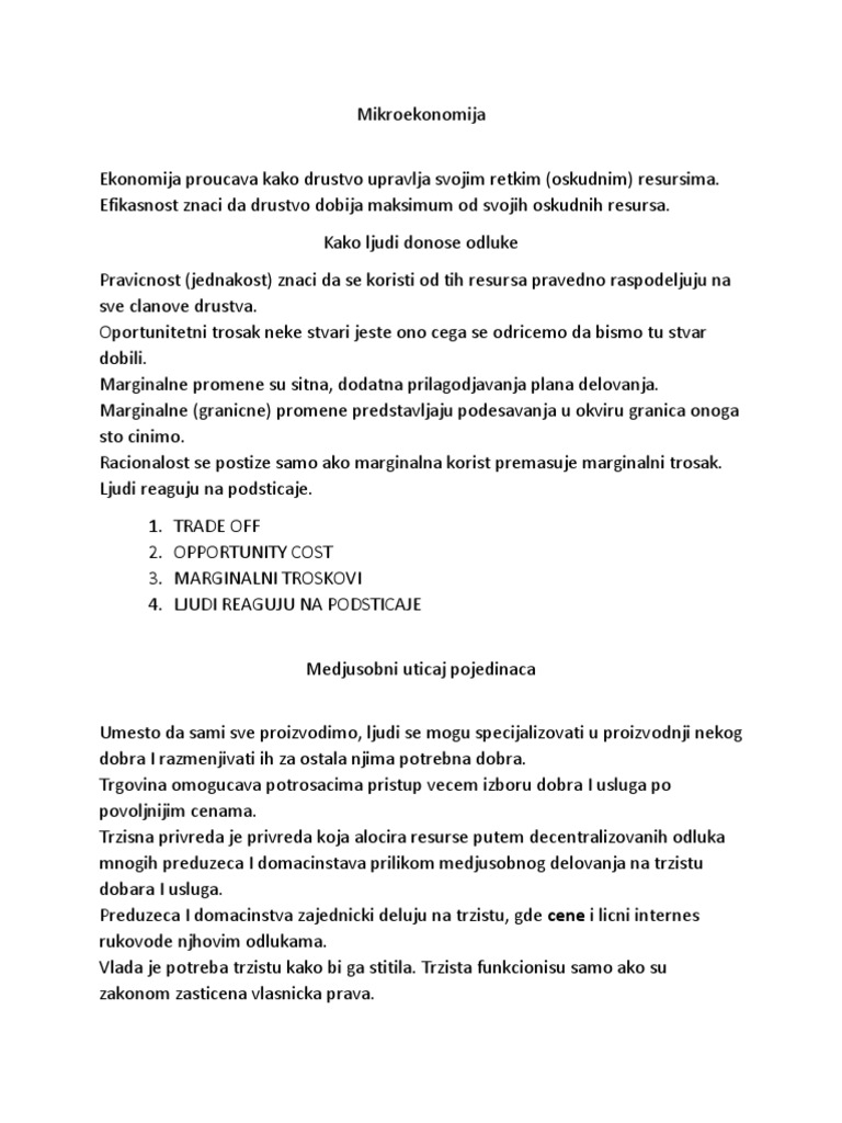 Mikroekonomija | PDF