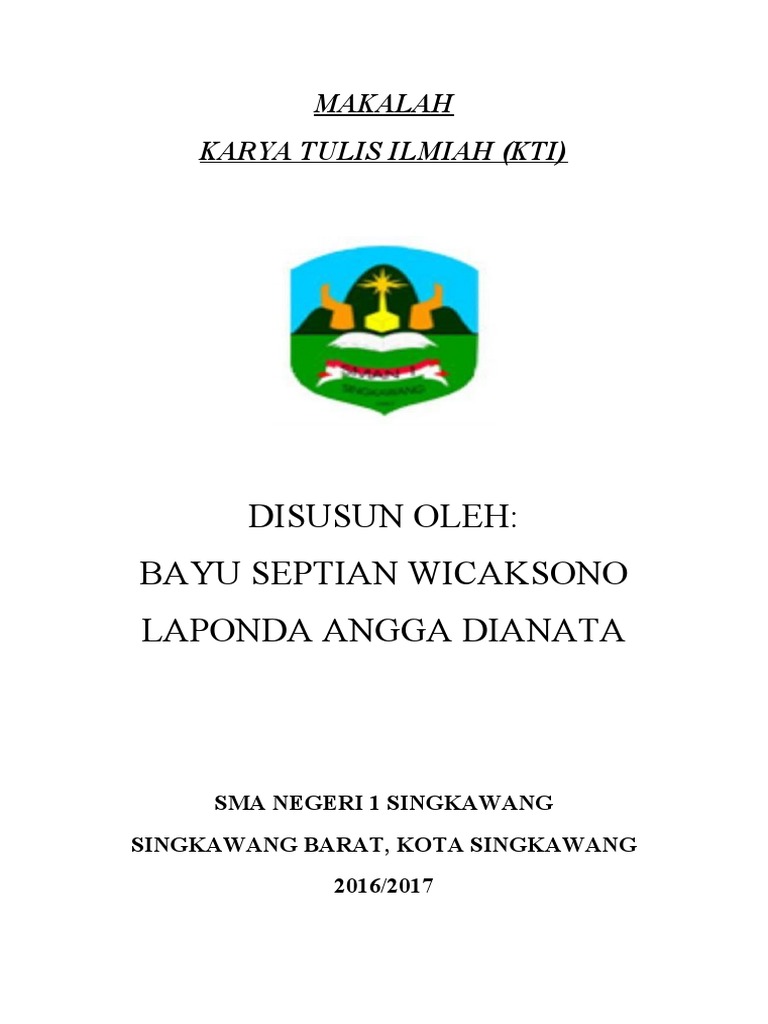 TUGAS KELOMPOK PROPOSAL (KTI) (Cover) | PDF
