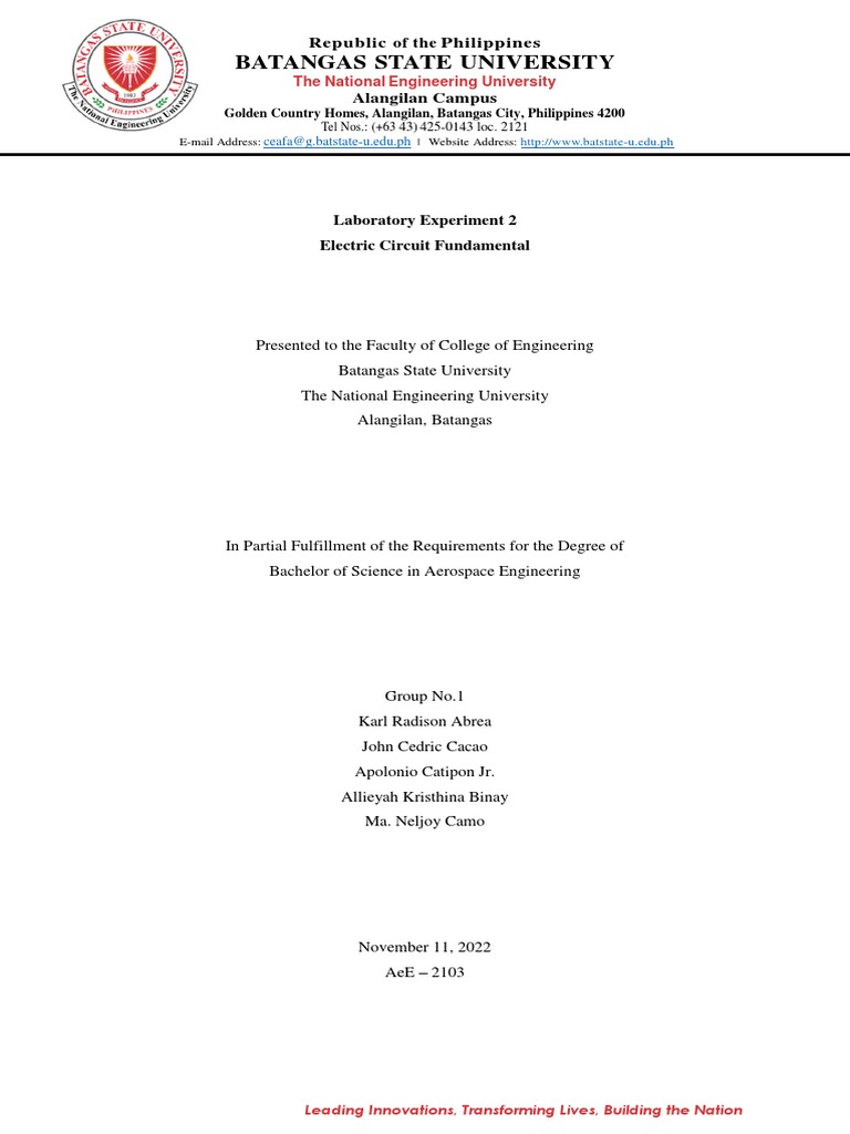 BEE Laboratory Experiment 2 | PDF | Electrical Network | Voltage