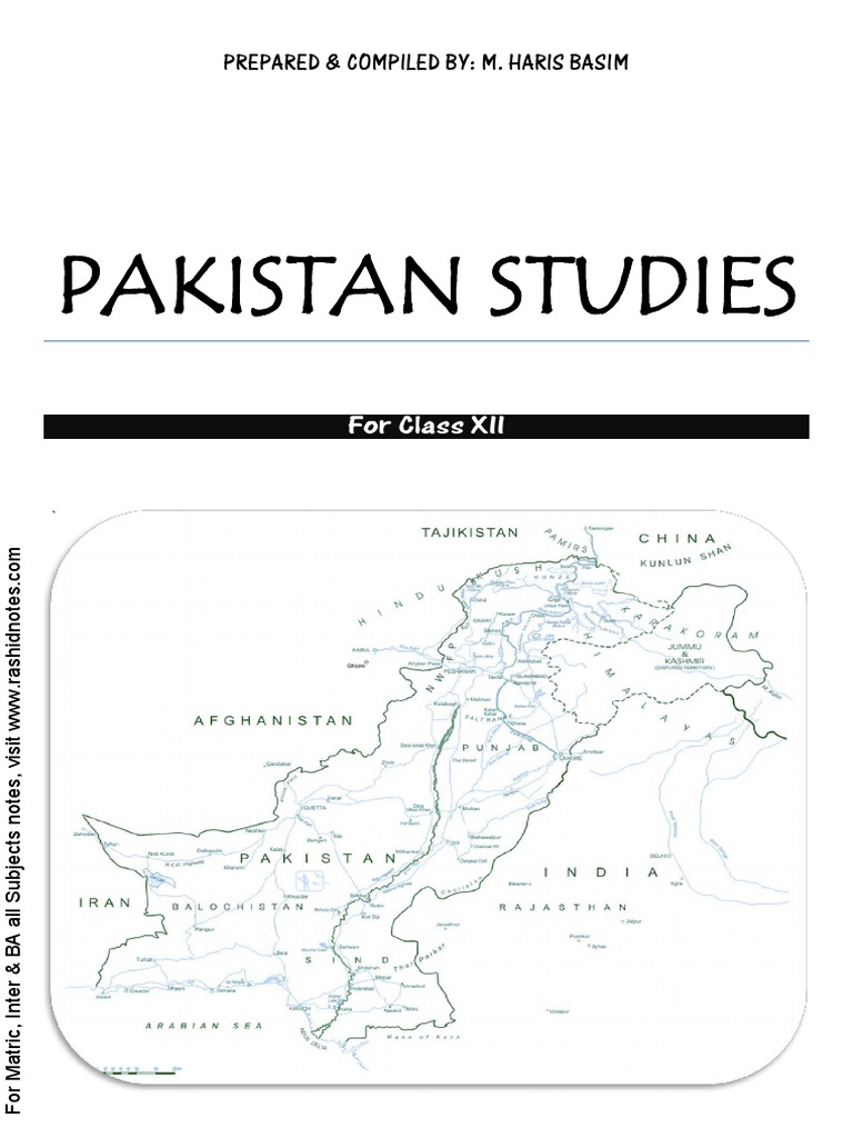 Pakistan Studies Class XII Notes | PDF | Two Nation Theory | Muhammad ...