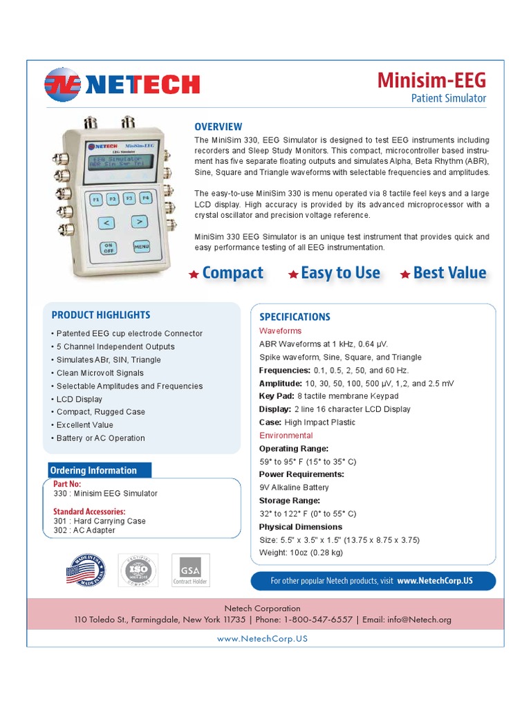 Minisim330 - EEG Simulator | PDF | Electroencephalography | Amplitude