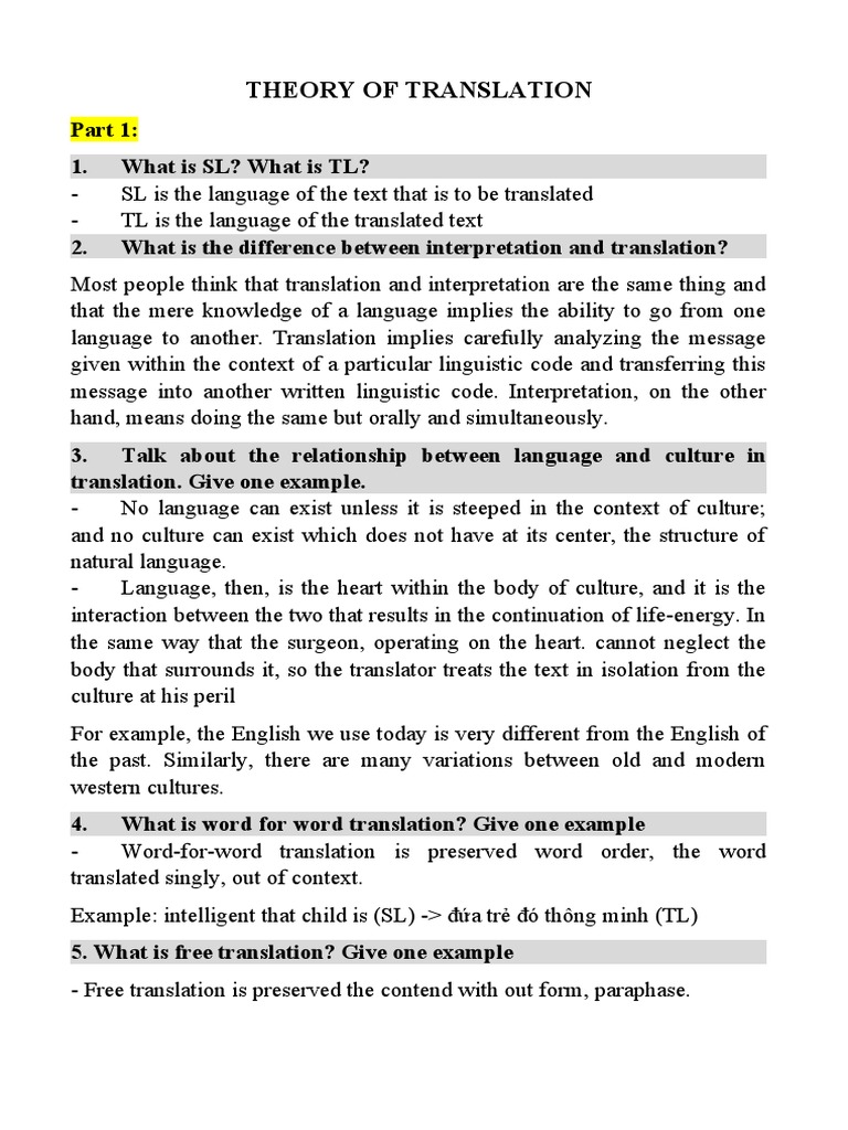 Translation Theory and Practice | PDF | Translations | Idiom