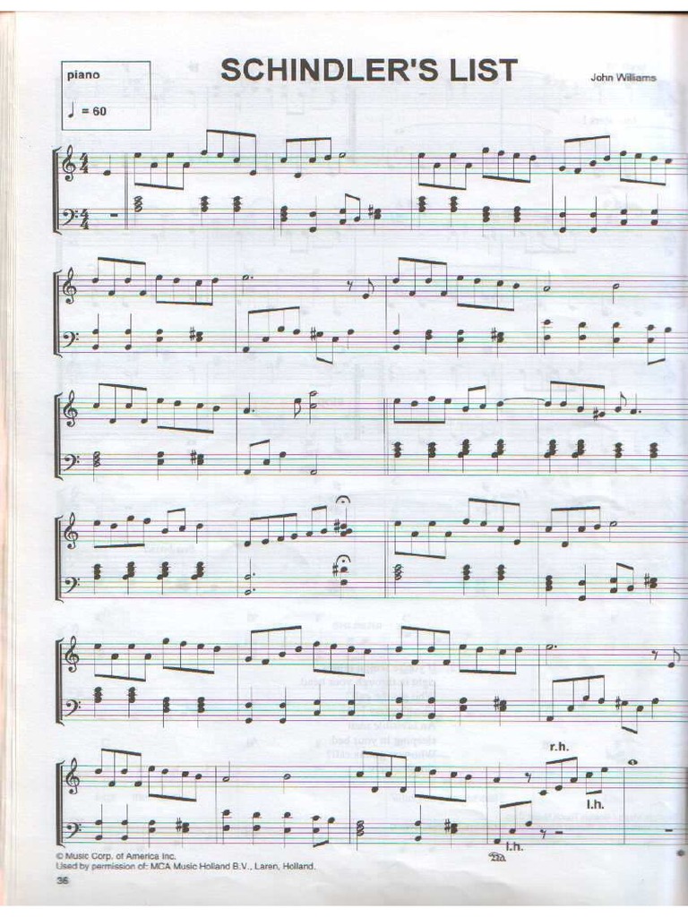 Schindler - S List (Piano) | PDF
