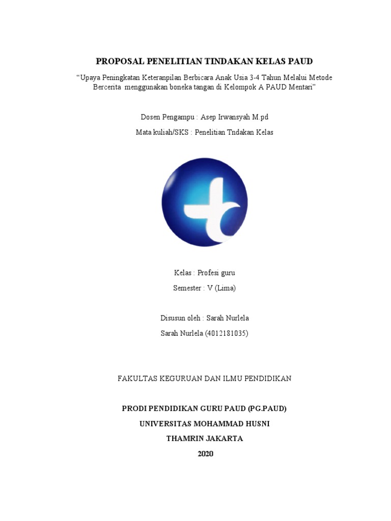 Proposal Penelitian Tindakan Kelas Paud | PDF