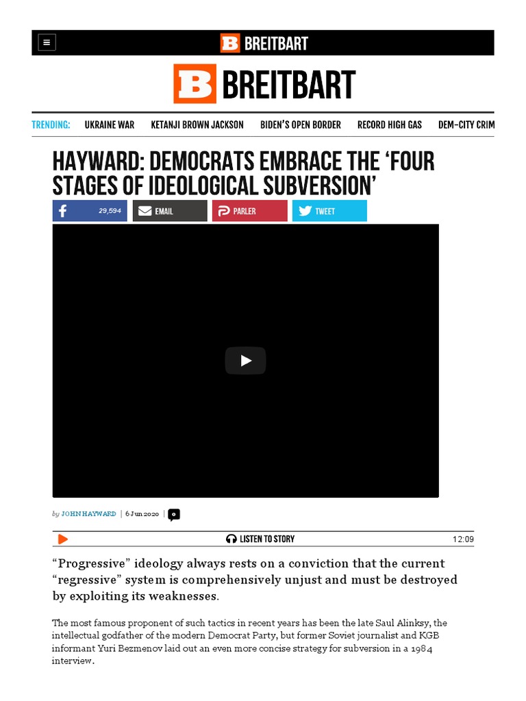 Yuri Bezmenov 4 Stages | PDF