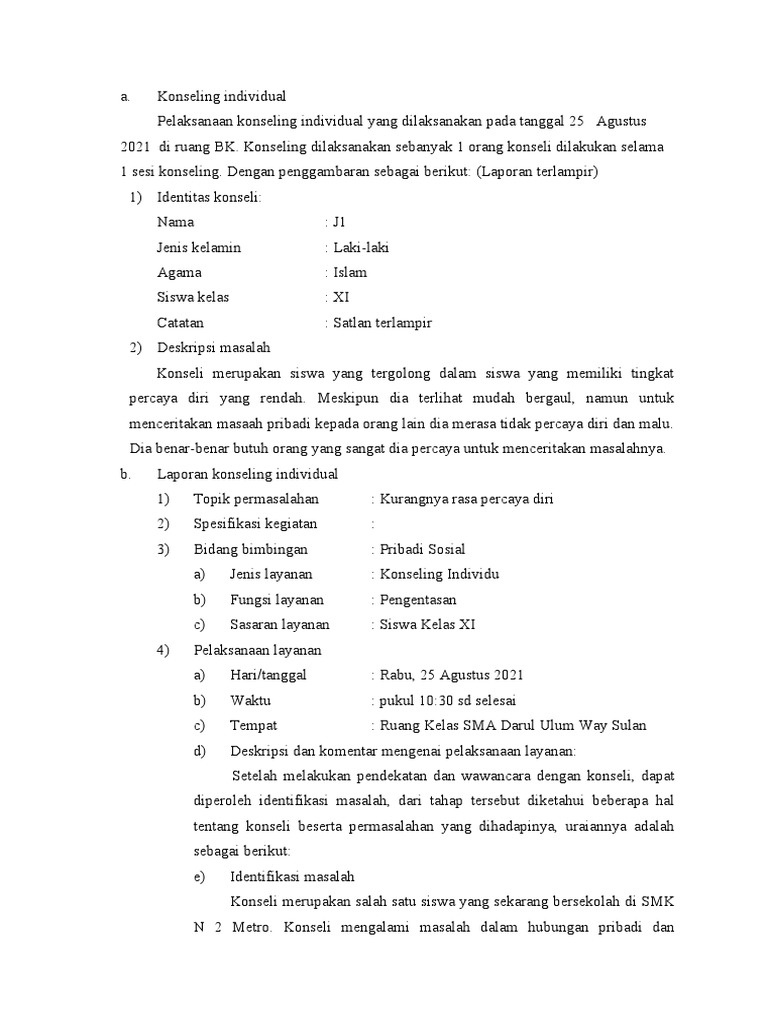 Konseling Individual | PDF