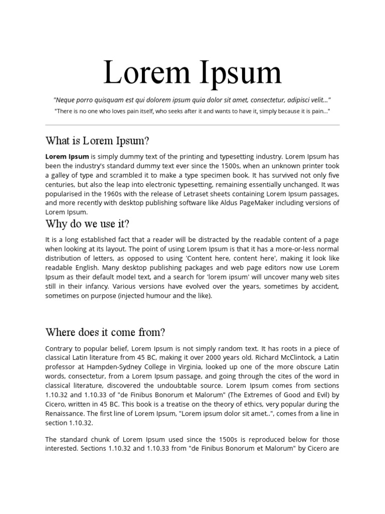 Lorem Ipsum | PDF | Tullii