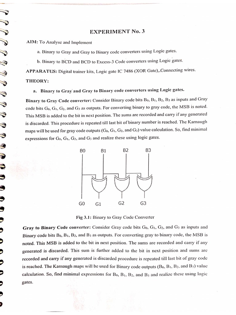 Binary To Grey Exp 7 | PDF