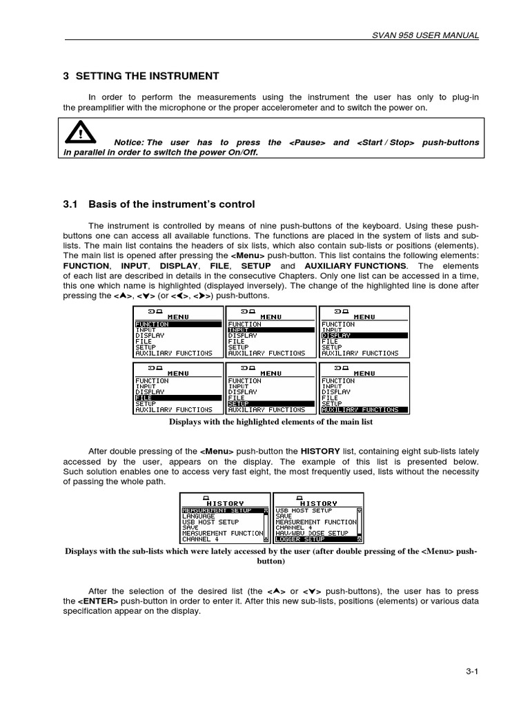 3 Setting The Instrument | PDF | Power Supply | Computer File