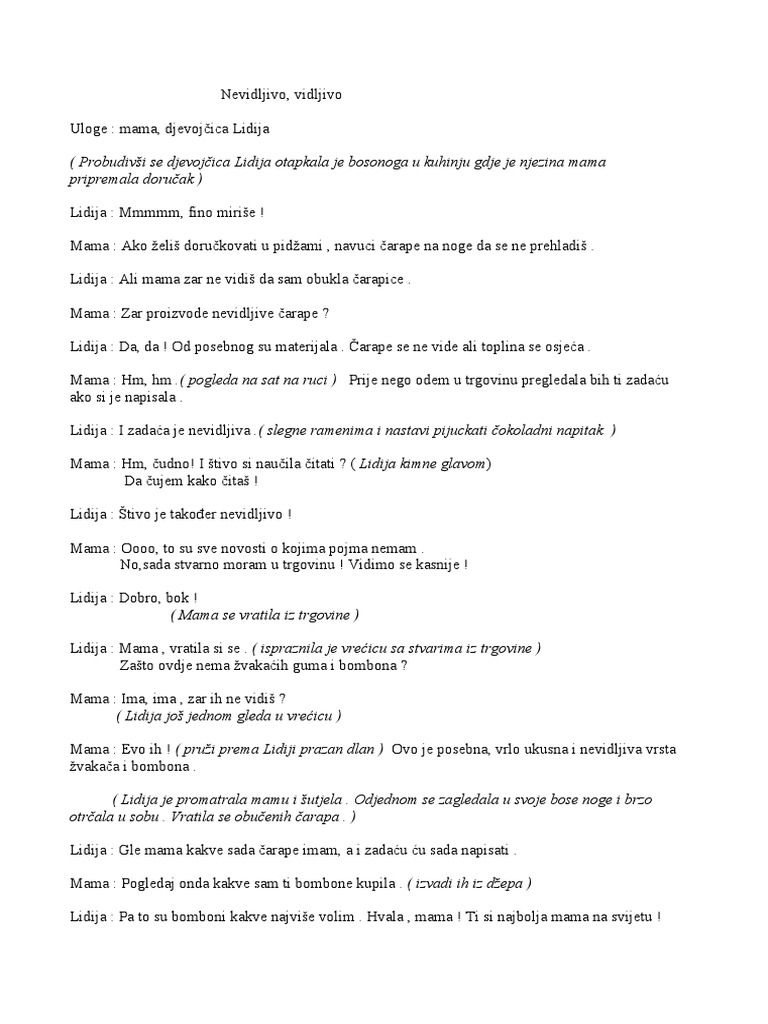 Igrokaz Nevidljivo Vidljivo | PDF