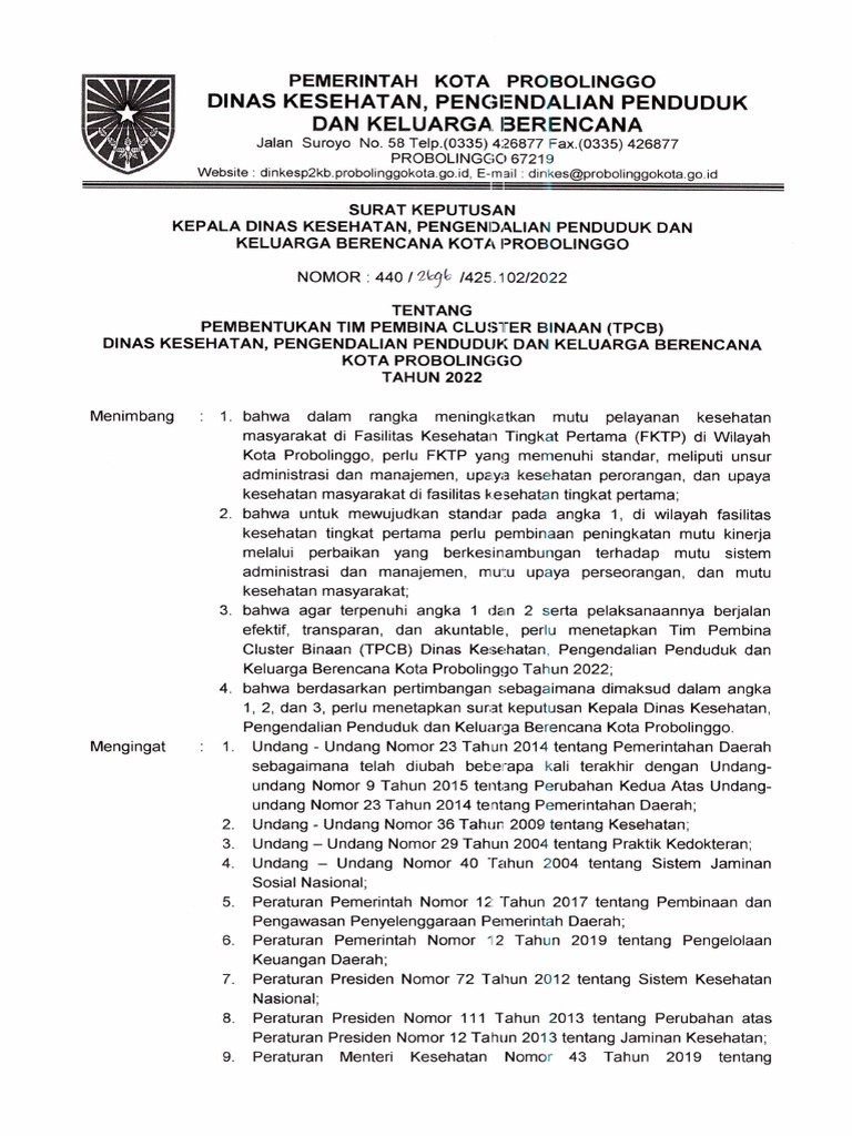 SK Pembentukan TPCB | PDF