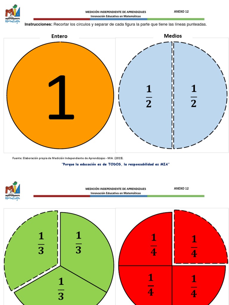 Anexo 17.1. Rompecabezas de Fracciones | PDF | Matemáticas | Science