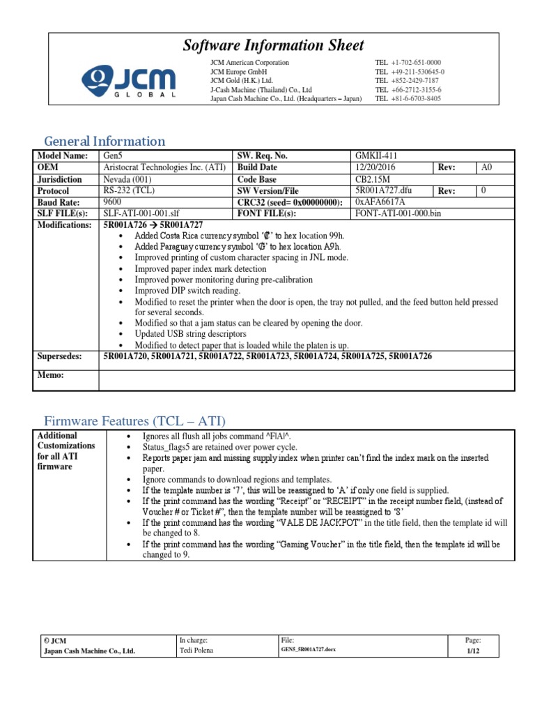 Gen5 5r001a727 | PDF