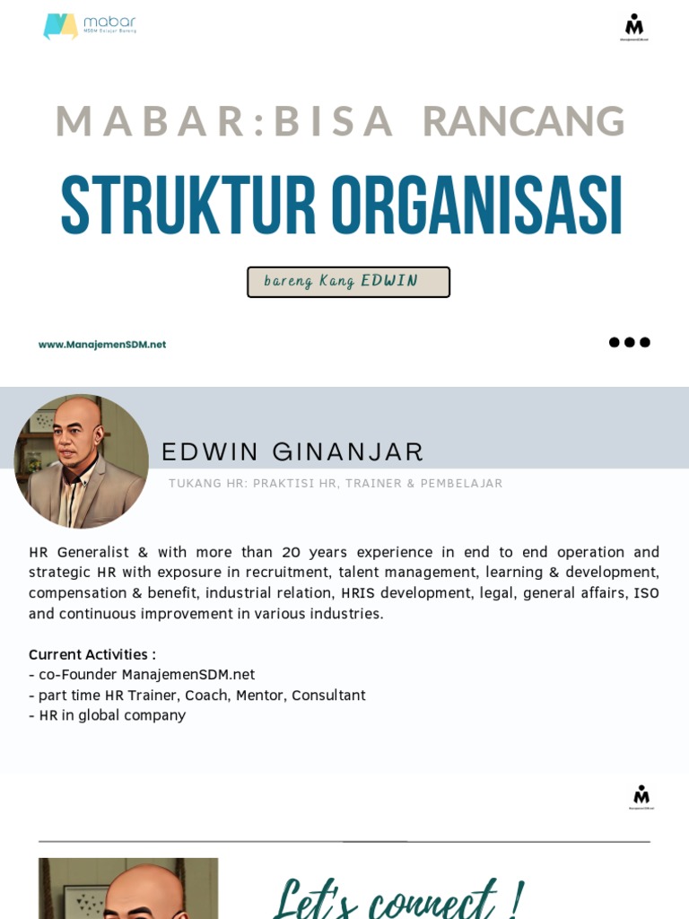 MABAR Desain Struktur Organiasasi | PDF | Karier & Perkembangan | Bisnis
