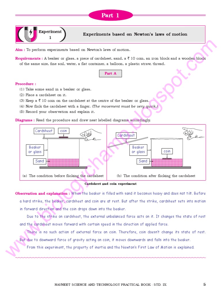 Ix Practical Book | PDF | Ph | Force