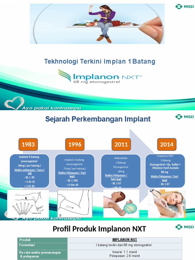IMPLANON NXT - Training BKKBN 2020 (MSD) - Dikonversi | PDF