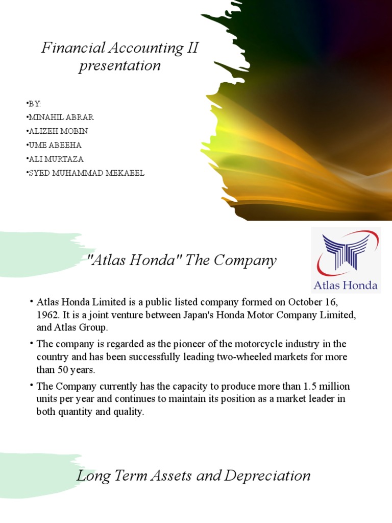 Financial Accounting II Presentation: - BY: - Minahil Abrar - Alizeh ...