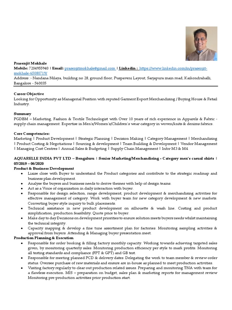 Prasenjit Mokhale | PDF | Procurement | Sales