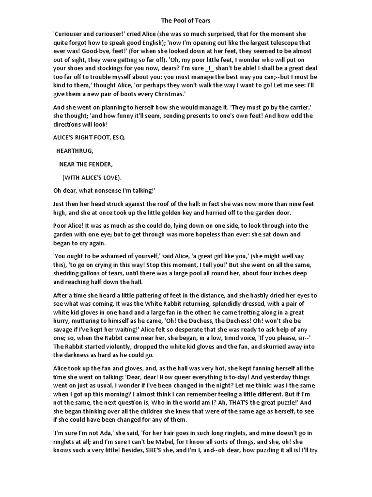 The Pool of Tears | PDF