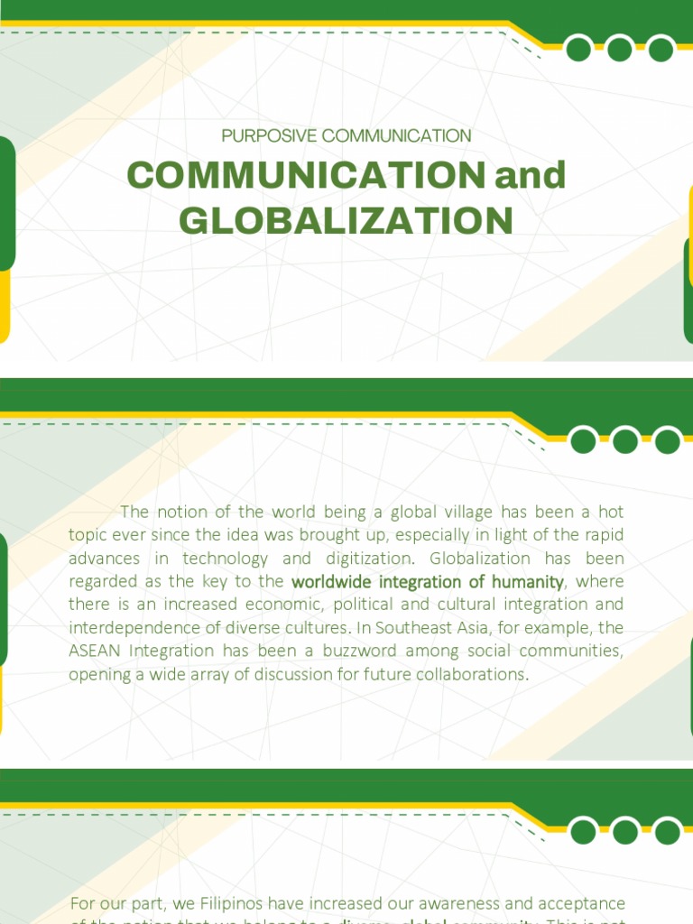 Communication and Globalization | PDF | Prejudices | Communication