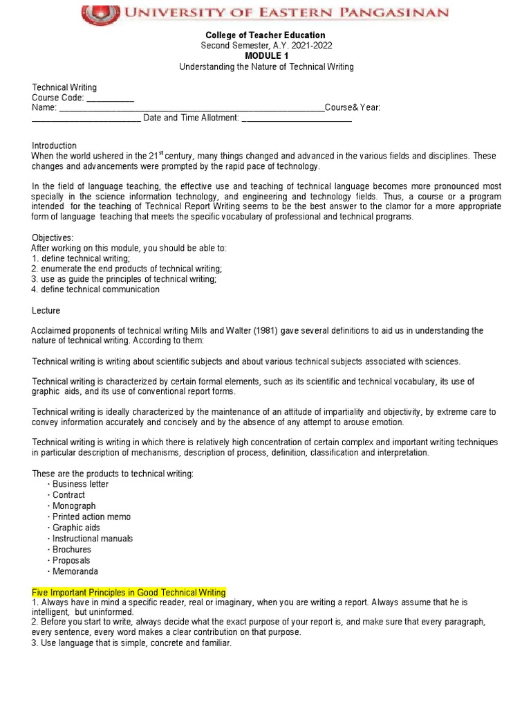 EL118 - Module 1 | PDF | Teaching Method | Memorandum