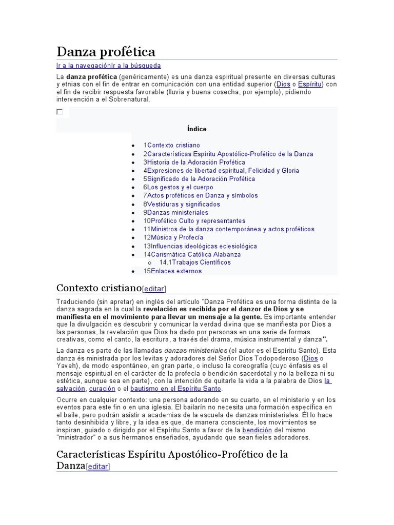 Danza Profética | PDF | Religión y espiritualidad