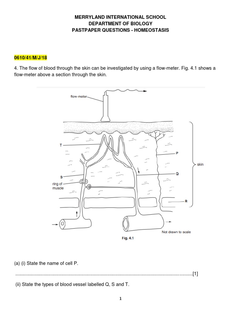 Homeostasis Question and Answer | PDF