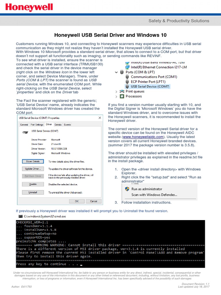 HSM USB Serial Driver and Win10 | PDF | Device Driver | Usb