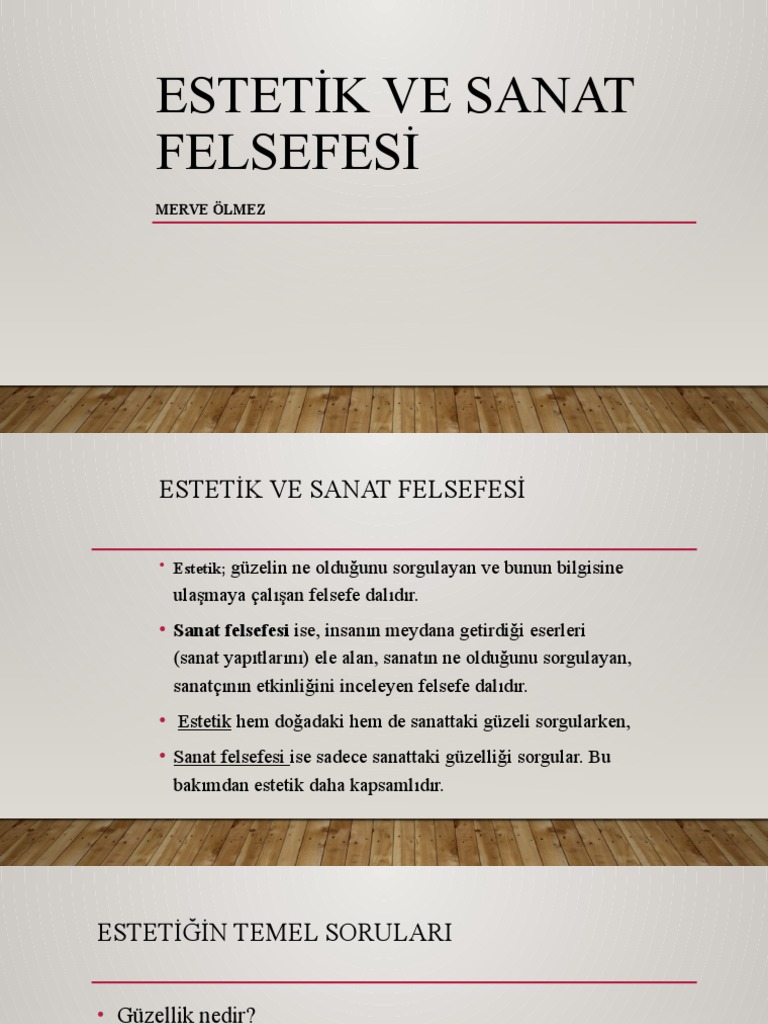 ESTETİK VE SANAT FELSEFESİ | PDF