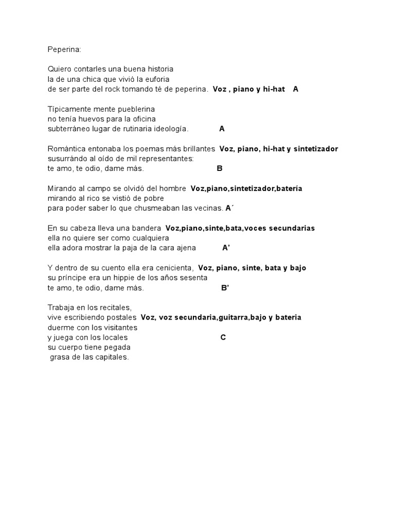 Historia de Peperina en el Rock | PDF | Arte | Clásicos