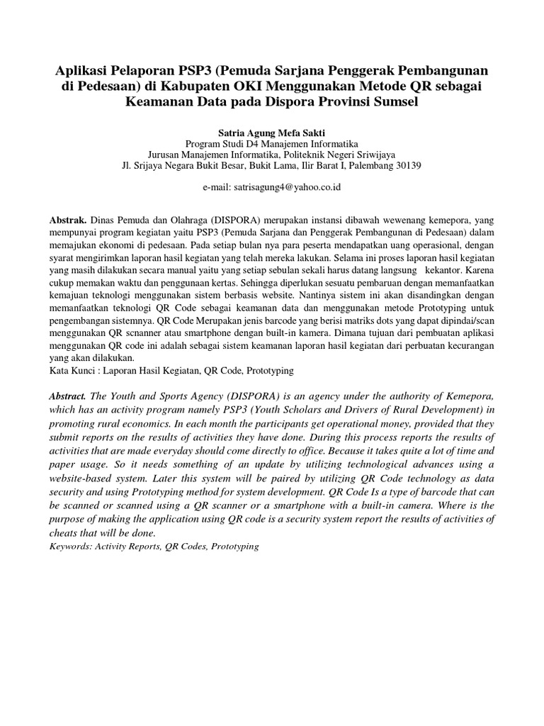 Jurnal Satria | PDF | Komputer