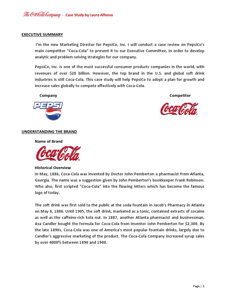 A Comprehensive Case Study Analysis of Coca-Cola: Understanding the ...