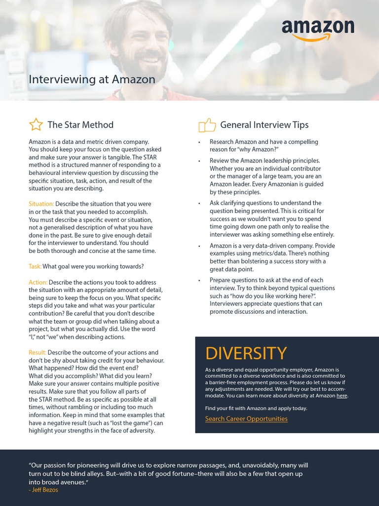 Amazon Interview Tips: STAR Method Guide | PDF | Amazon Kindle