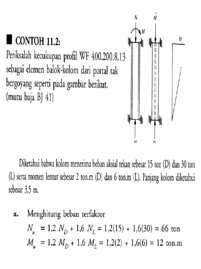 Contoh Soal Dan Penjelasan Balok Kolom | PDF