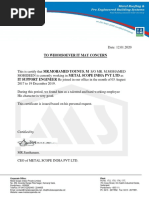 PETRON Experience Letter | PDF