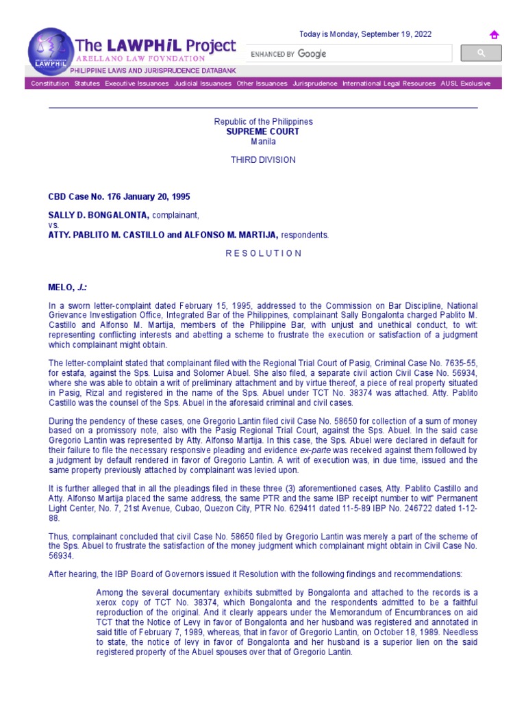 3 CBD Case No. 176 | PDF | Lawsuit | Judgment (Law)