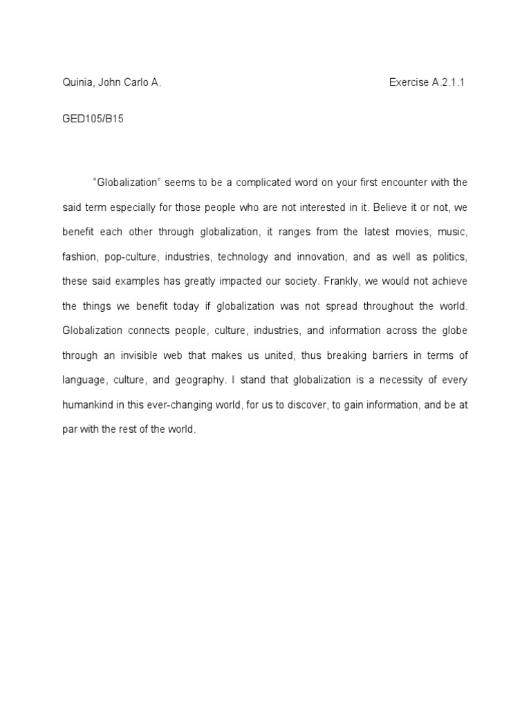 Quinia Exercise-A.2.1.1 | PDF