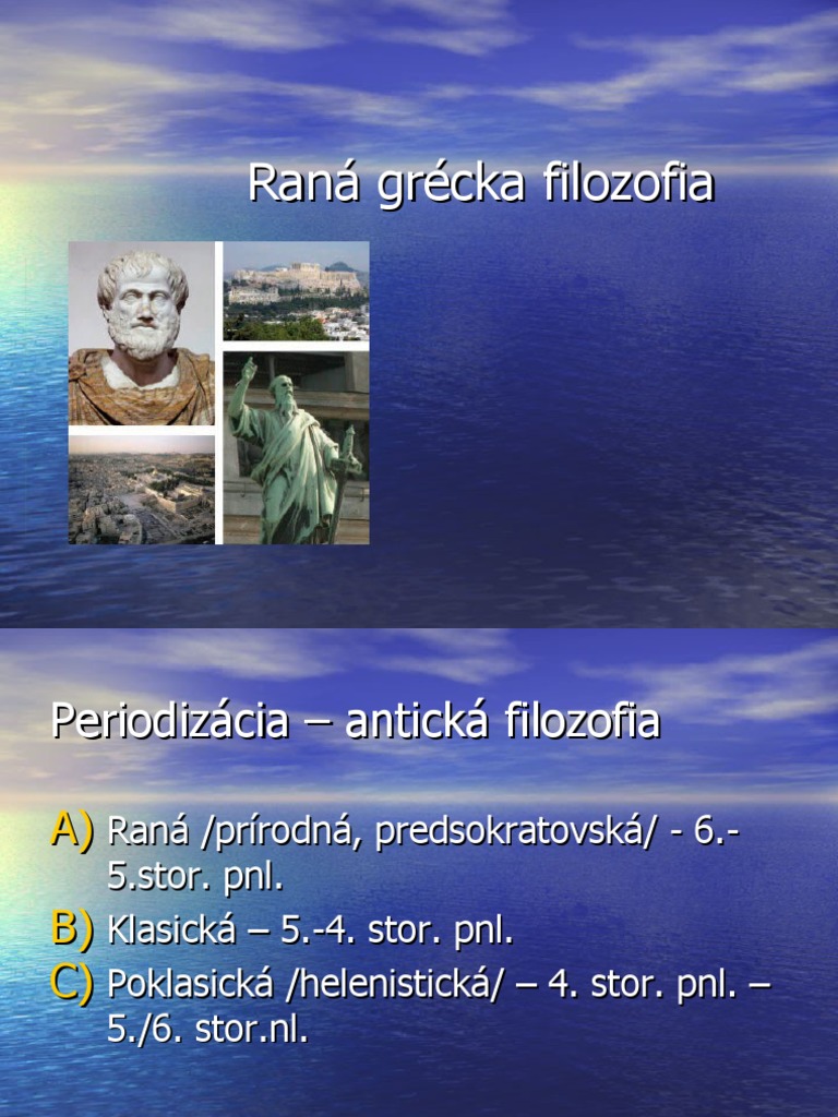 Raná Grécka Filozofia | PDF