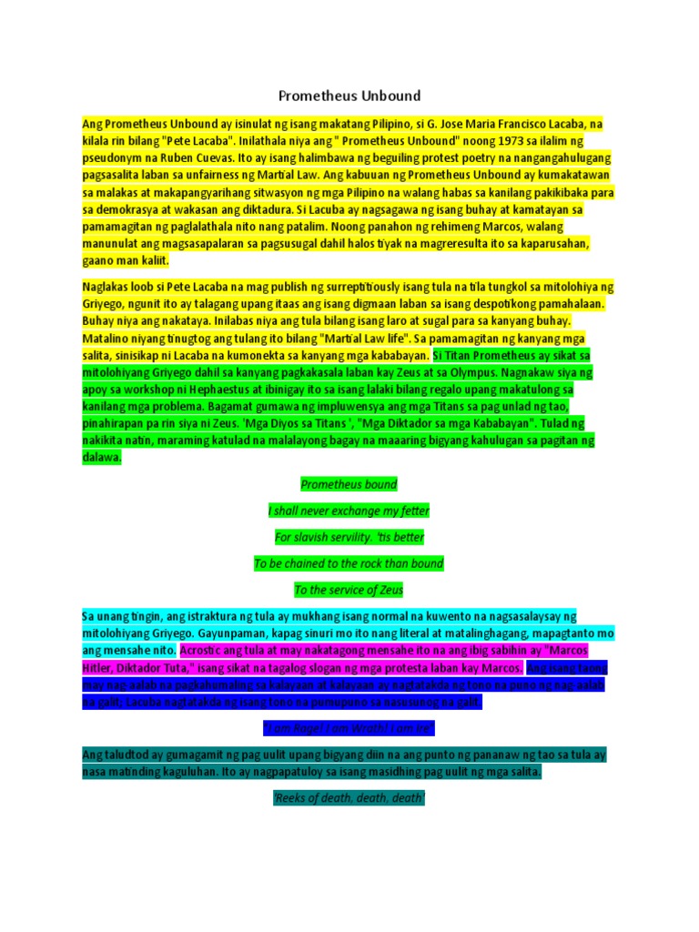 Prometheus Unbound | PDF