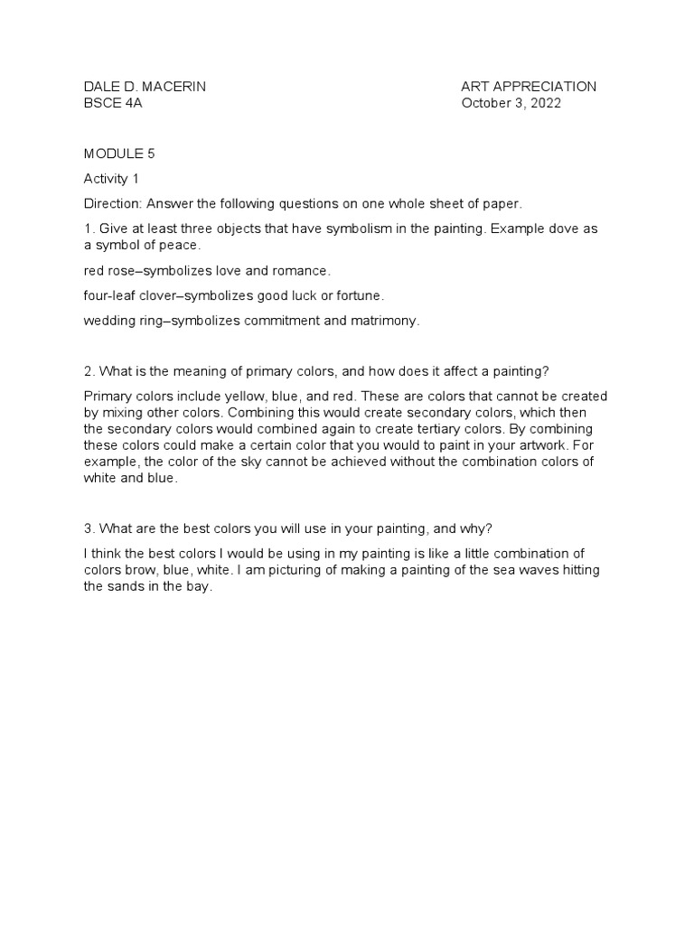 Module 5 Activity 1 | PDF