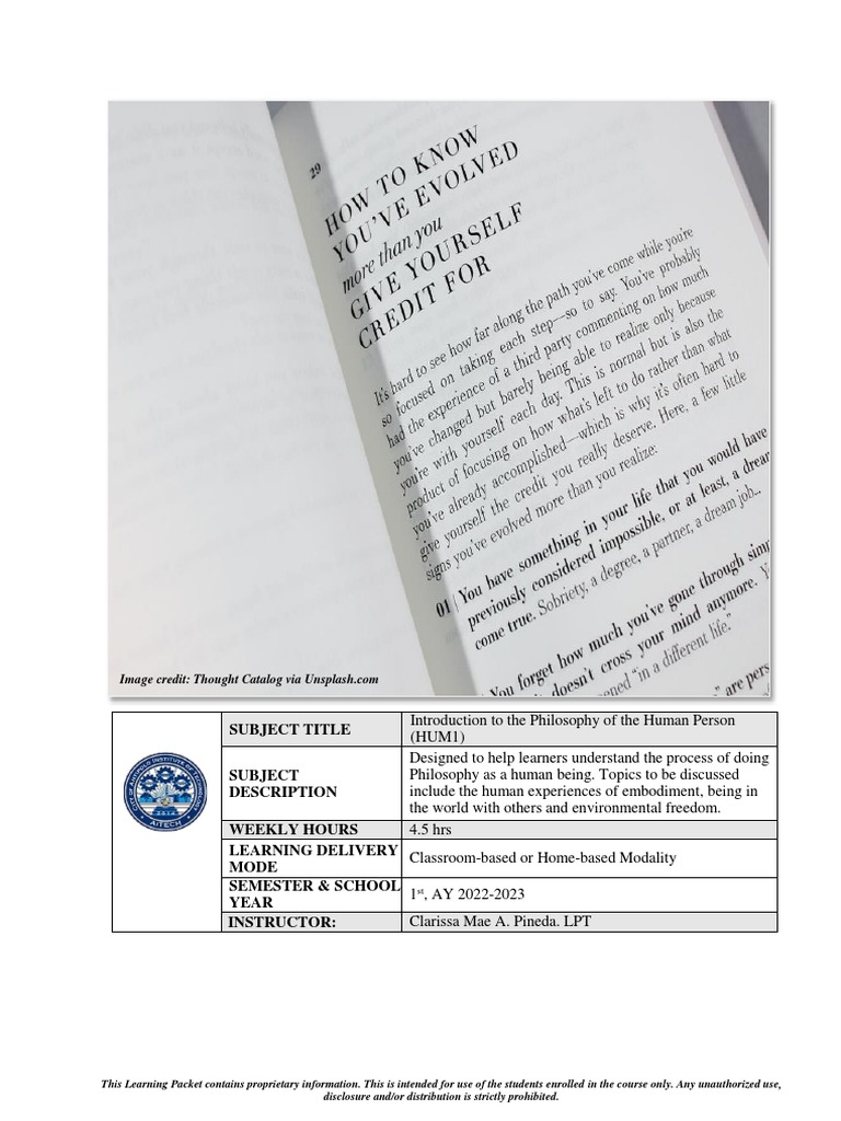 HUM1 - Modules 1 3 Pineda FINAL | PDF | Truth | Epistemology