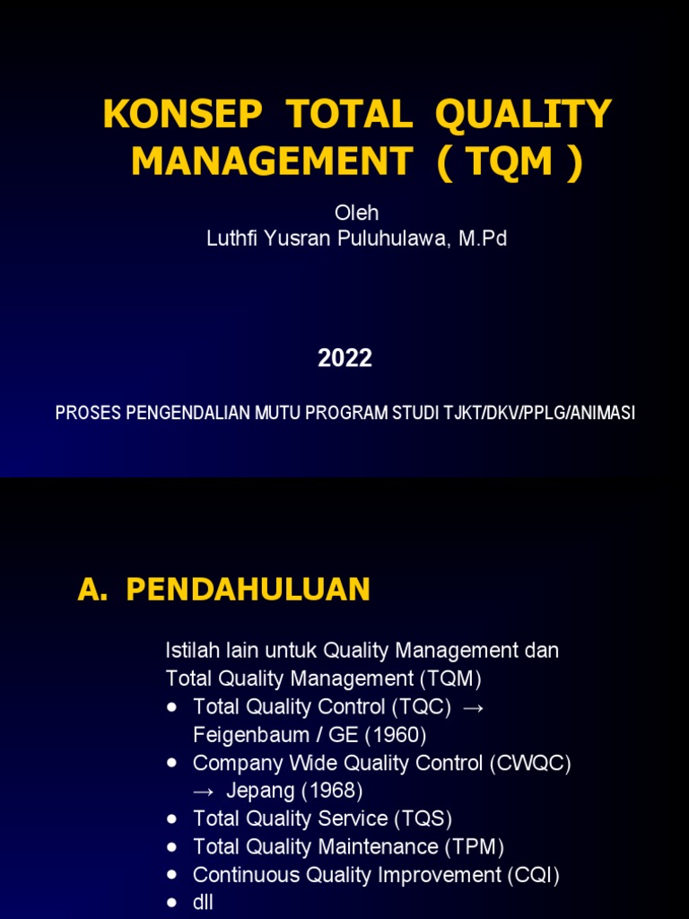 TP TQM TJKT DKV Animasi PPLG | PDF