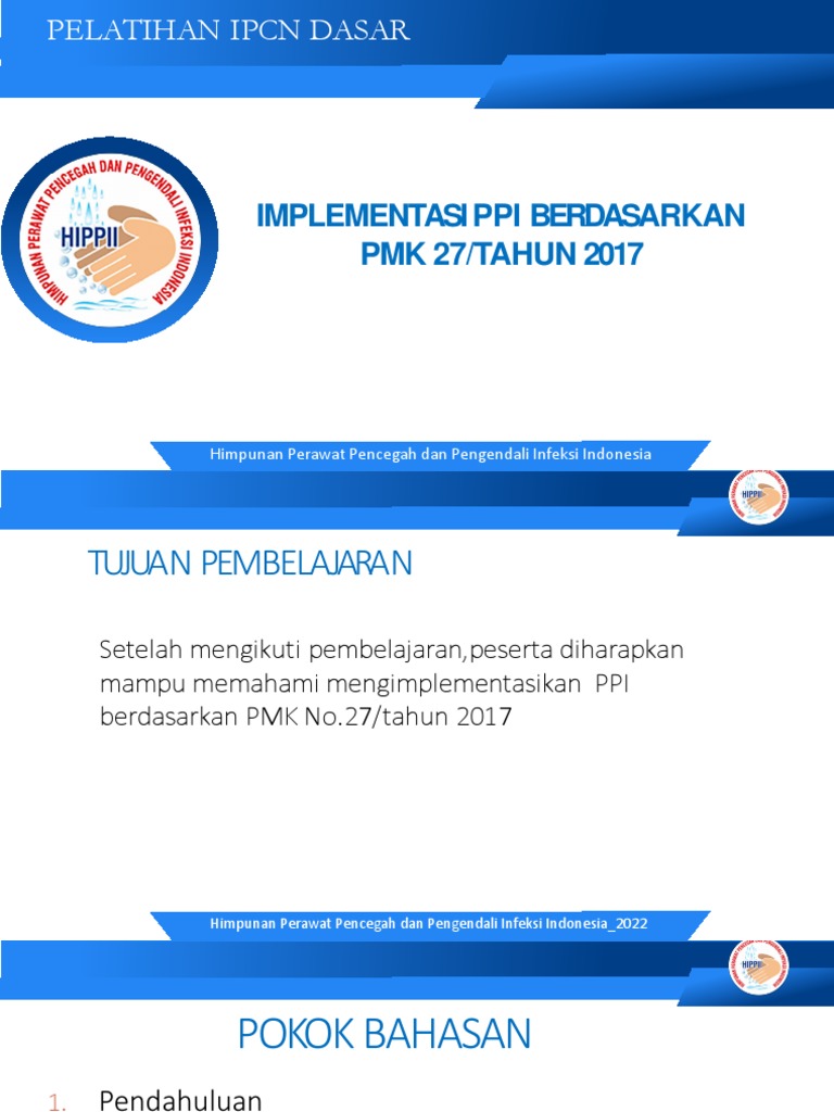 Implementasi PPI Berdasarkan PMK No 27 Tahun 2017 - HIPPII - 2022 | PDF